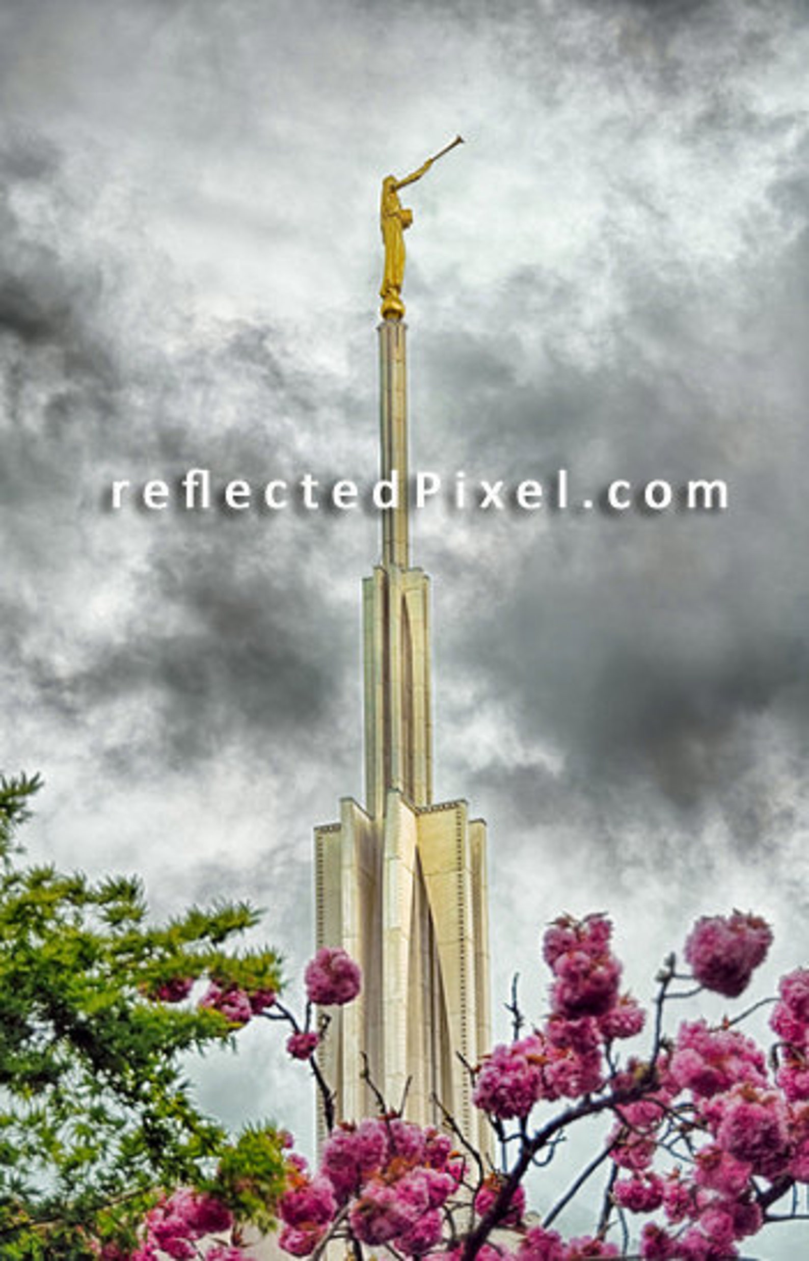 LDS Seattle, WA Temple Spire Photograph Fine Art Print - Home Decor ...
