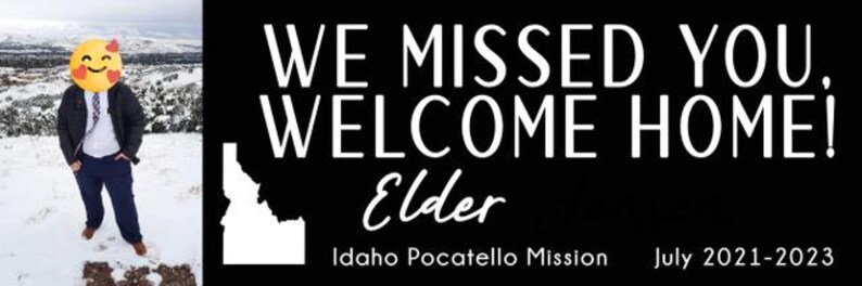Welcome Home Missionary 6x2' Poster Mission Homecoming Print Mission ...