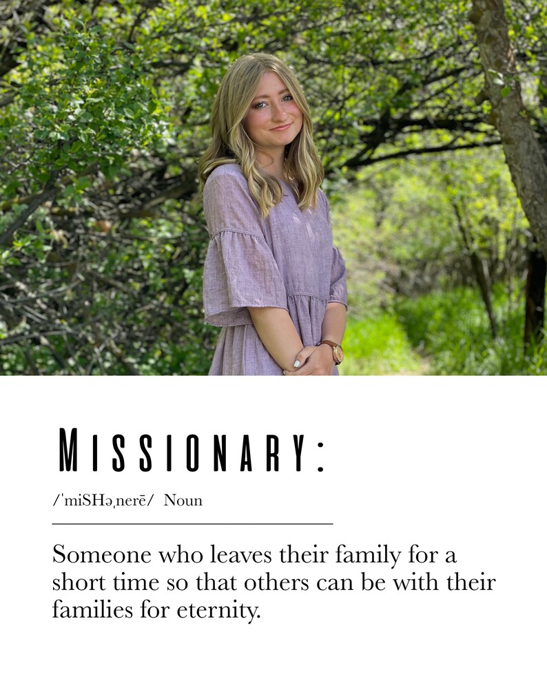 8x10 Custom Mission Photo With Missionary Definition Digital Download ...