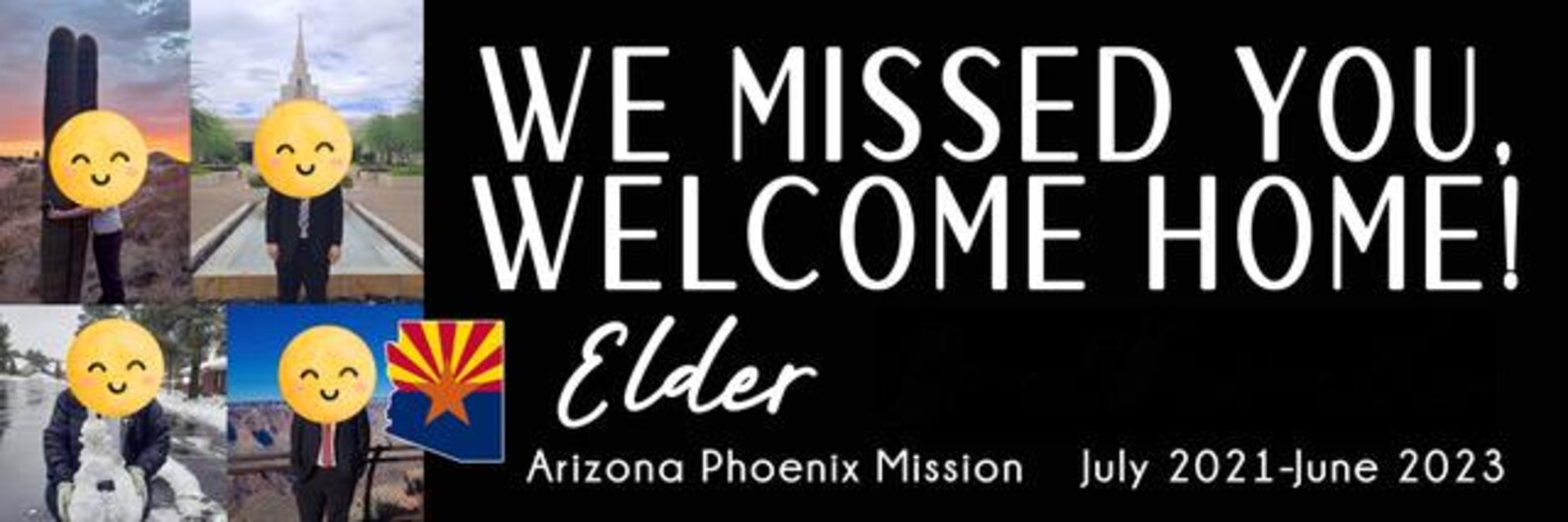 Welcome Home Missionary 6x2' Poster Mission Homecoming Print Mission ...