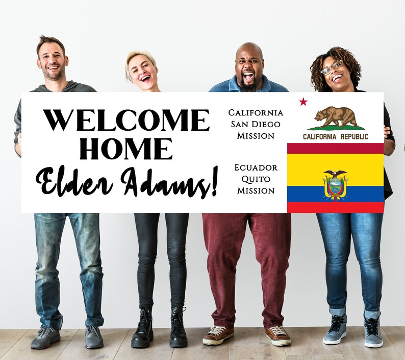 Welcome Home Missionary 6’x2' Poster - Mission Homecoming Print ...