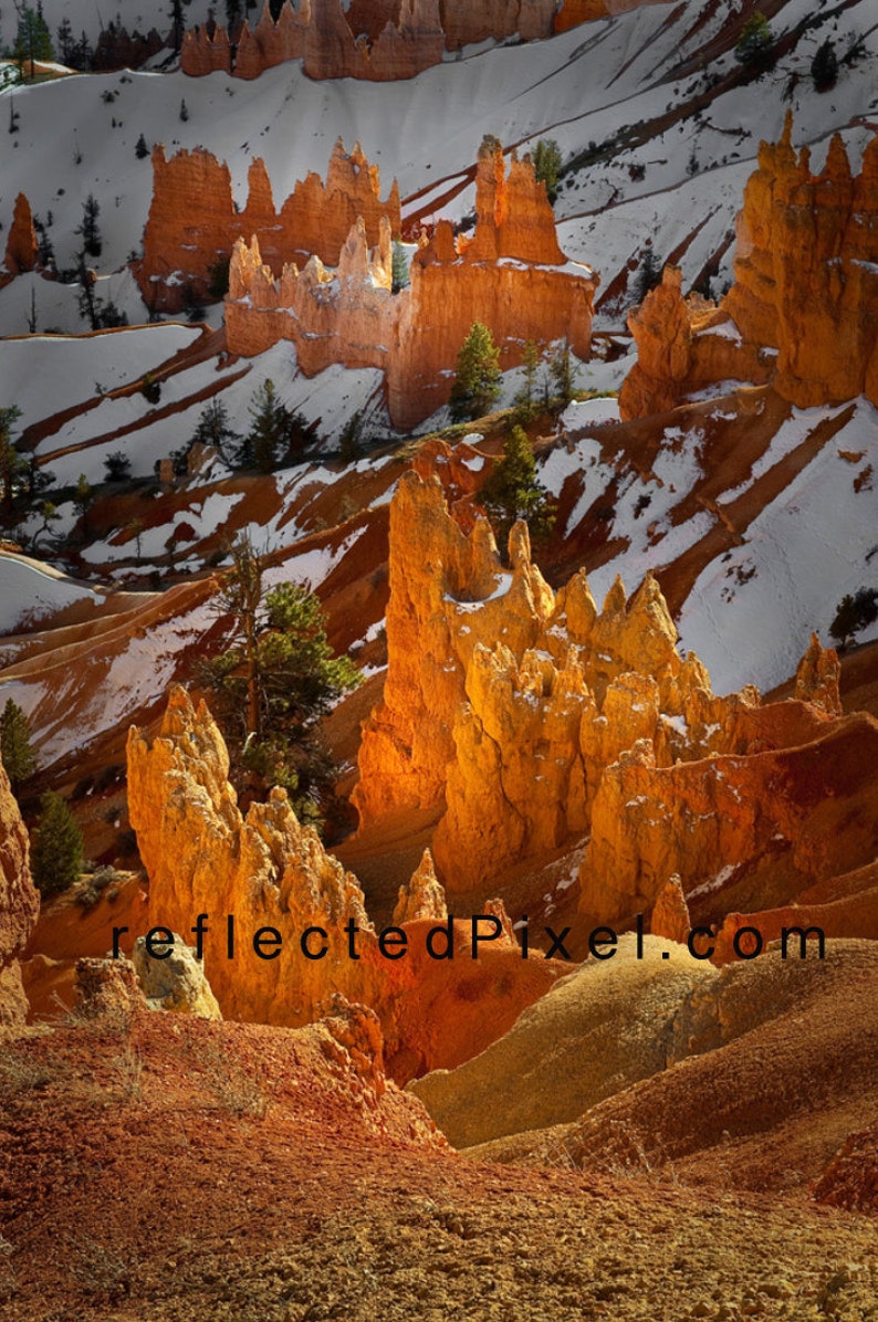 Bryce Canyon Desert Landscape Winter Time Photography Art - Etsy