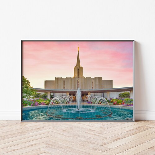 Jordan River Utah LDS Temple Printable Watercolor Wall Art - Etsy