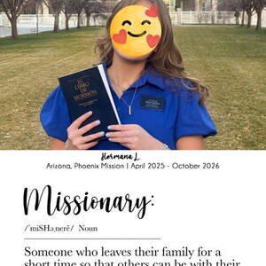 8x10 Custom Mission Photo With Missionary Definition Digital Download ...