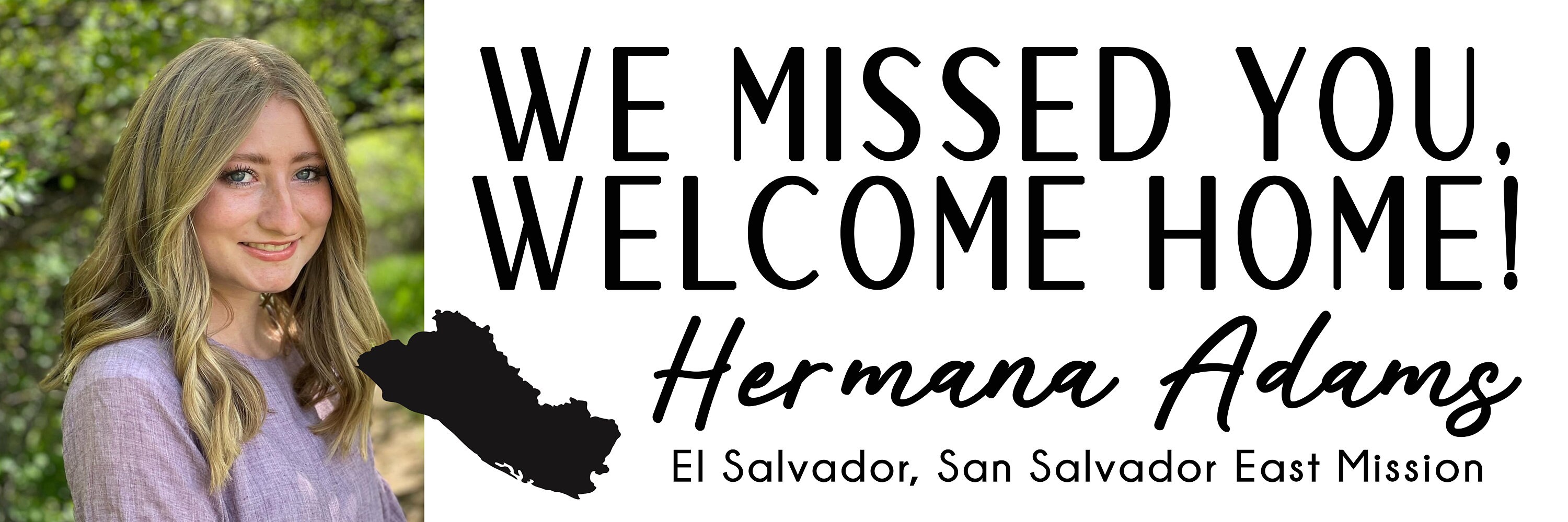 Welcome Home Missionary 6x2' Poster Mission Homecoming Print Mission ...