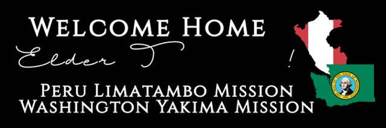 Welcome Home Missionary Banner – Custom Mission Homecoming Sign, 6’x2 ...