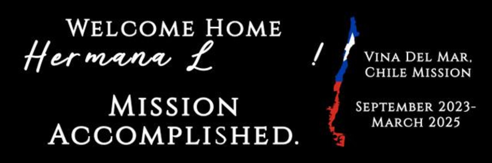 Welcome Home Missionary 6’x2' Poster - Mission Homecoming Print ...