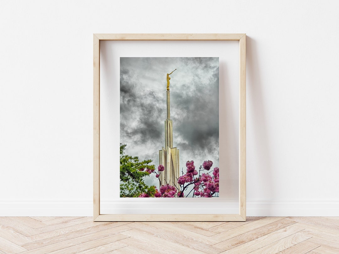 LDS Seattle, WA Temple Spire Photograph Fine Art Print - Home Decor ...