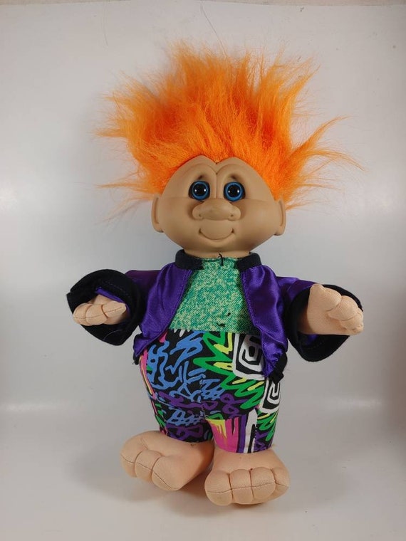 Vintage Plush Ganz Troll Doll With Orange Hair Blue Eyes and - Etsy