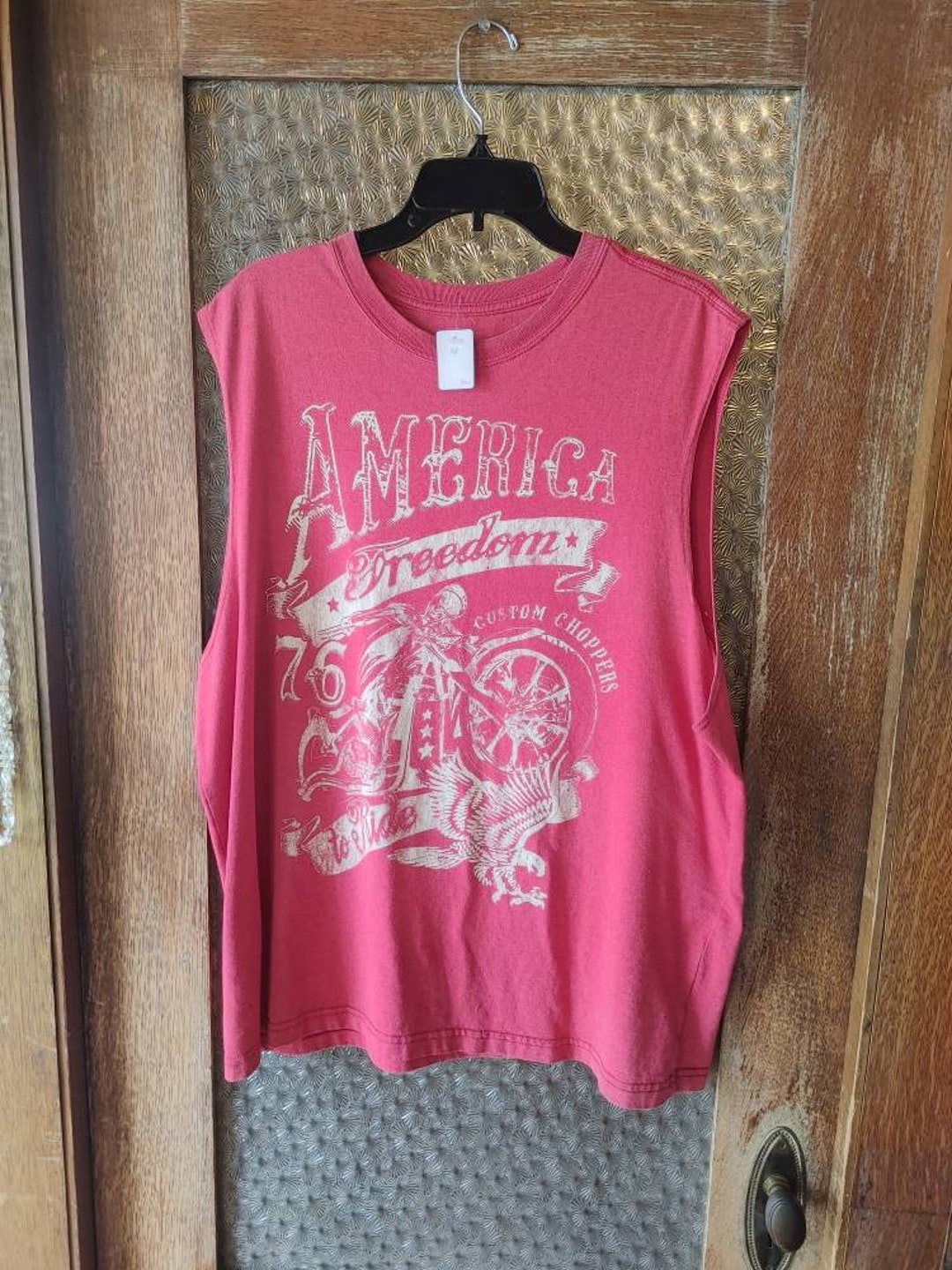 Men's Red America Freedom to Ride Motorcycle Tank - Etsy
