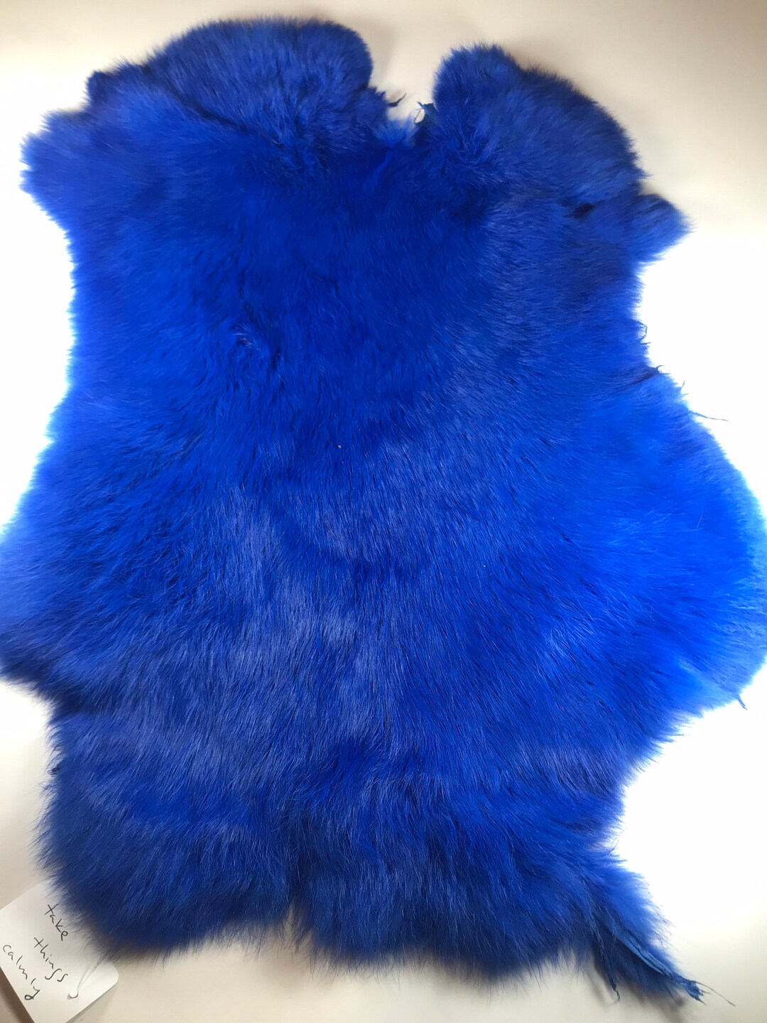 Dyed Genuine Rabbit Fur Pelt Blue - Etsy