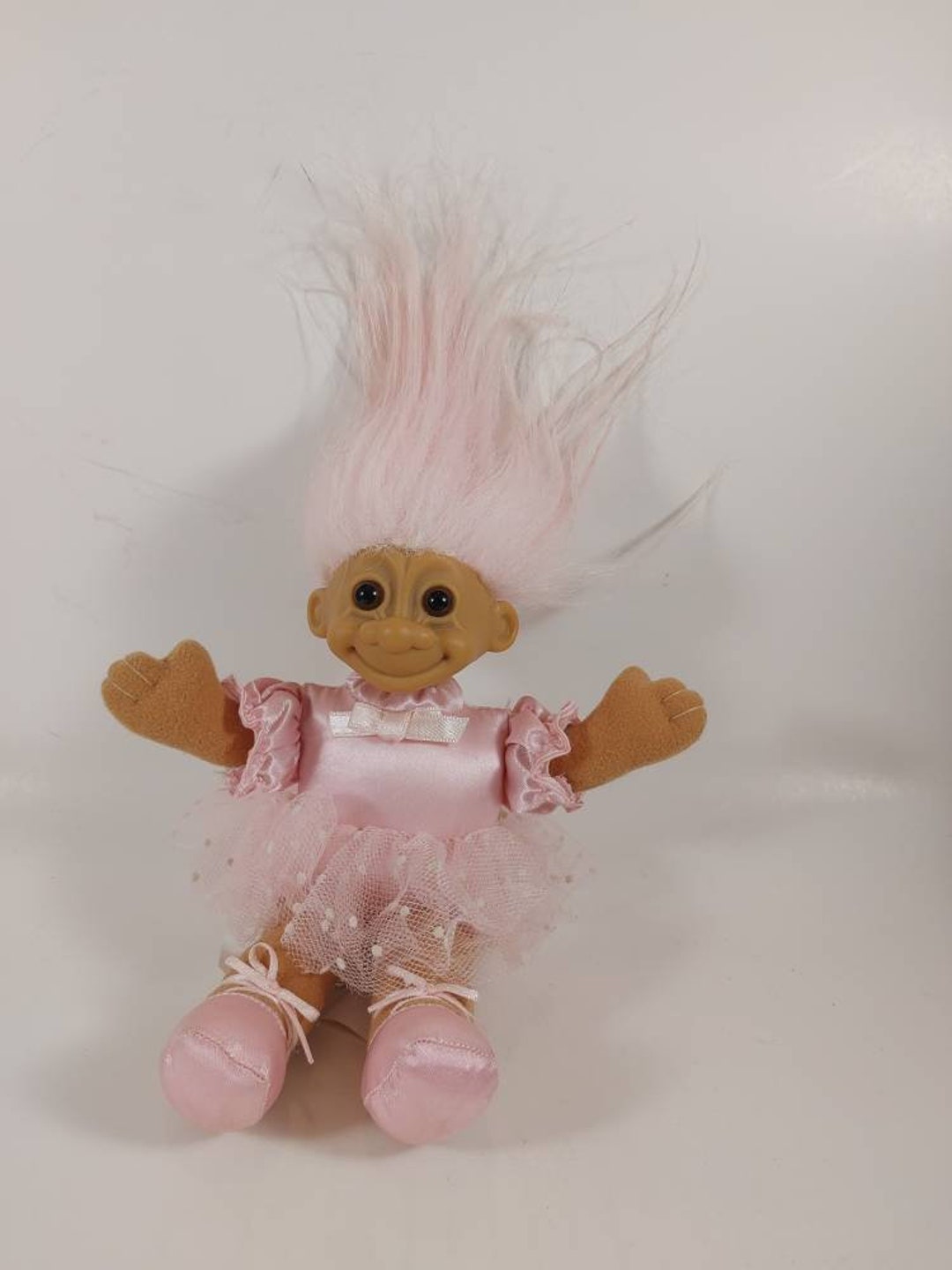 Vintage Ballerina Plush Troll Doll With Pink Hair and Tutu - Etsy