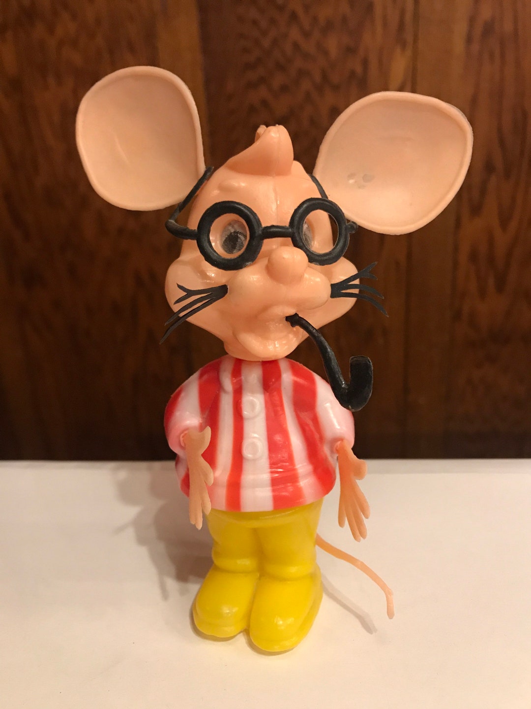 Retro Pipe Smoking Mouse Toy - Etsy
