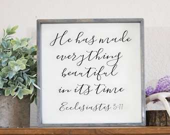 Ecclesiastes 3 11 | Etsy