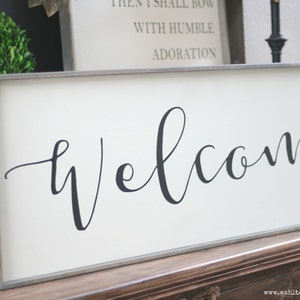 Welcome Sign, Large Welcome Wood Sign, Wood Welcome Sign, Farmhouse ...