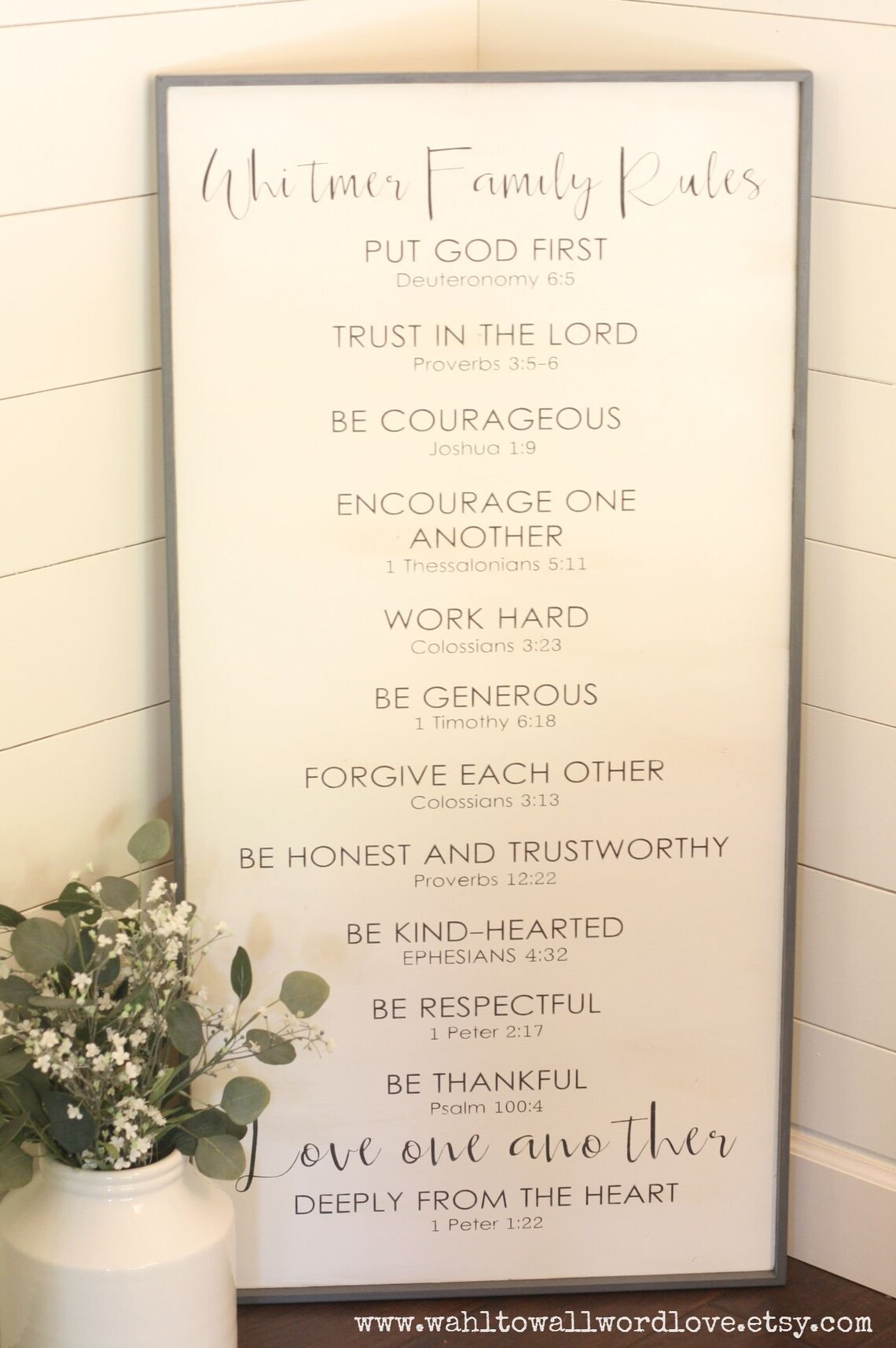 Family Rules Sign Personalized Family Rules Sign Wooden | Etsy