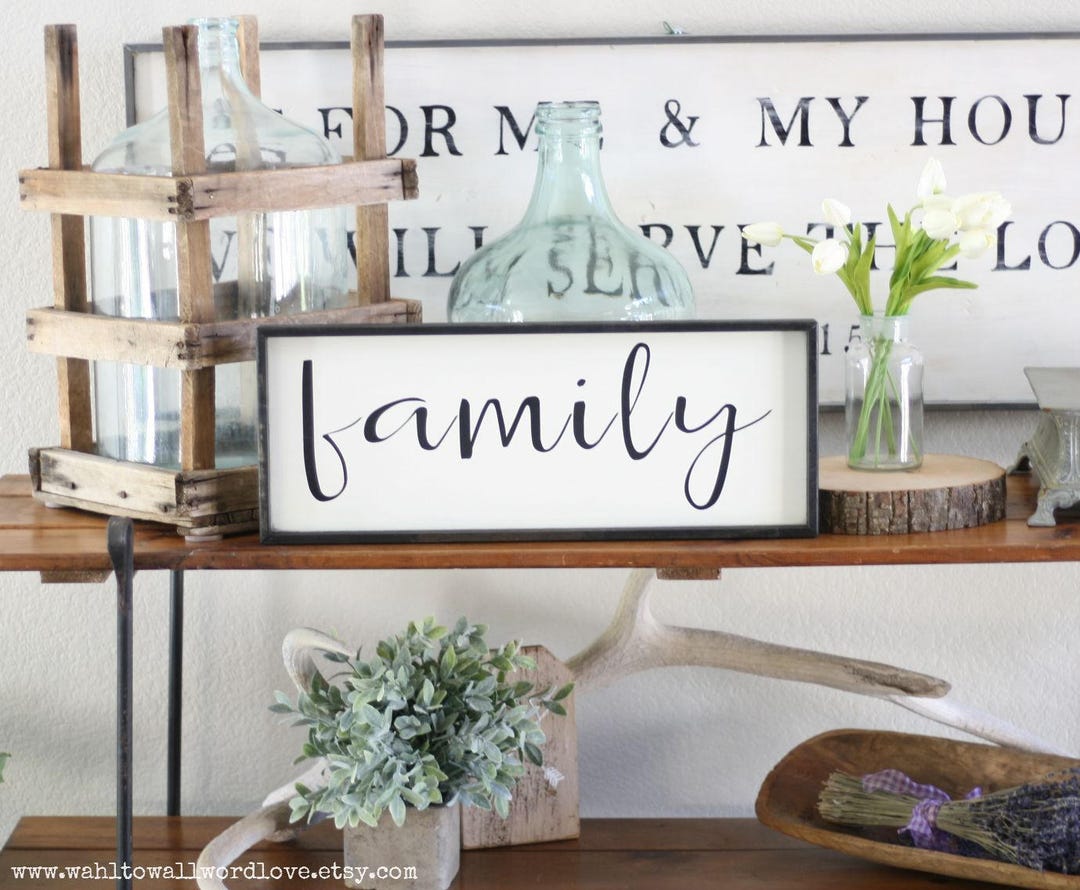 Family Wood Sign, Rustic Wooden Family Wall Decor, Inspirational Gift ...