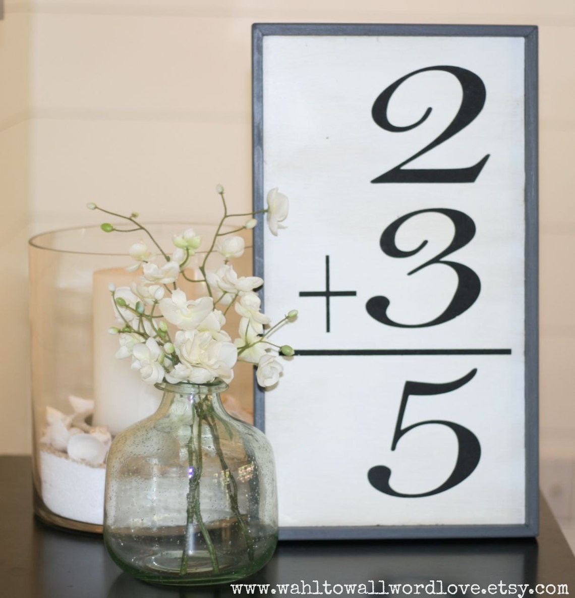Math Flash Card Sign Family Number Sign 2 Plus 2 Addition - Etsy