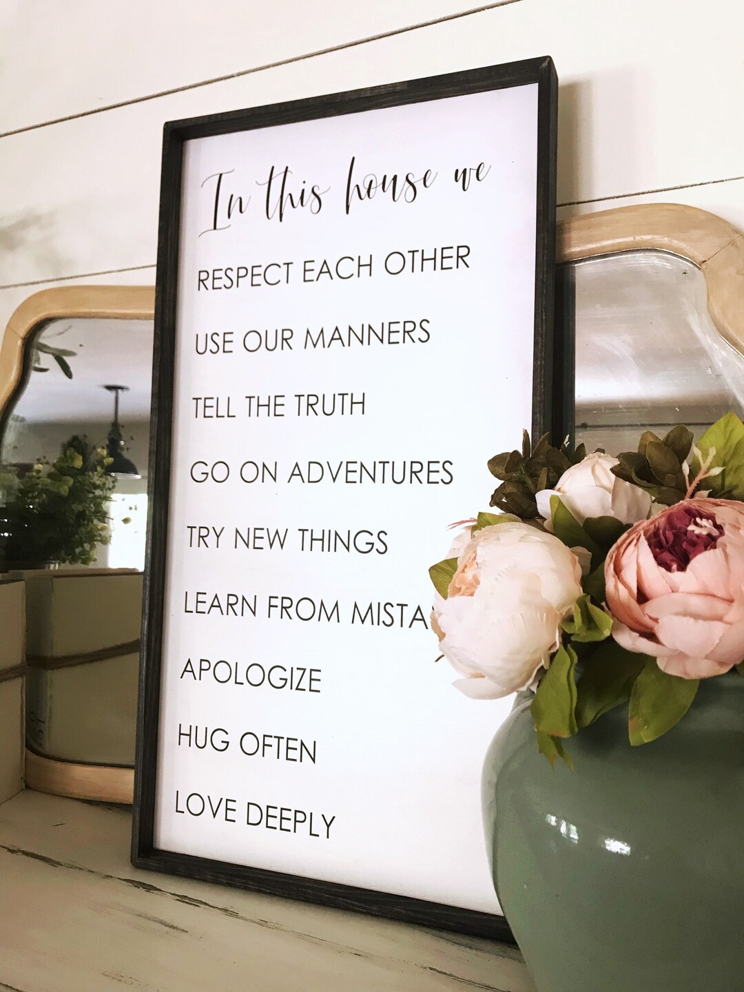 In This House We ..,. Family Rules Sign, Personalized Family Statement ...