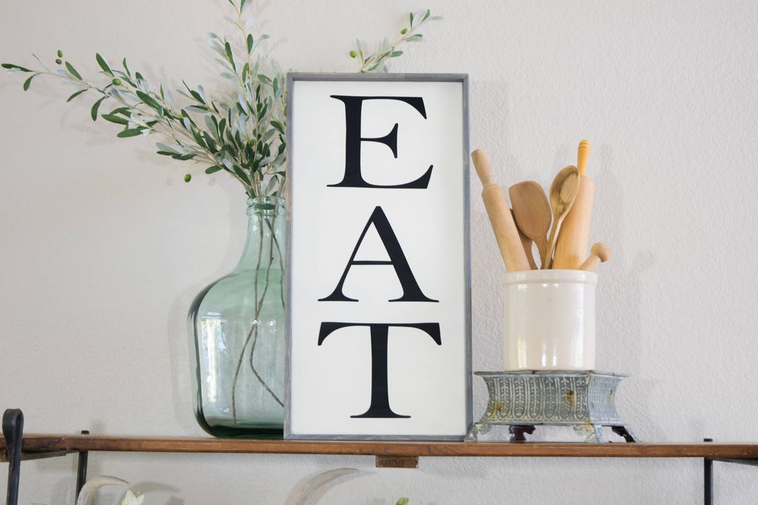 Eat Sign, Large EAT Sign, Kitchen Wall Decor, Kitchen Eat Sign ...