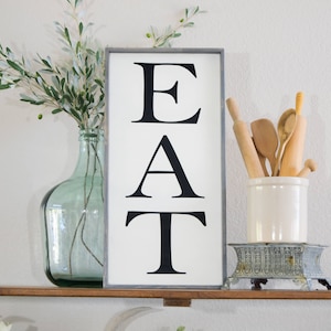 Eat Sign, Large EAT Sign, Kitchen Wall Decor, Kitchen Eat Sign ...