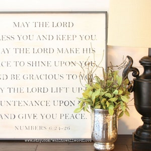 May the Lord Bless You and Keep You, Benediction, Numbers 6: 24-26 Wood ...