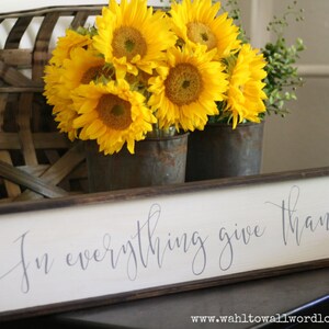 In Everything Give Thanks Sign, Fall Wall Art, Autumn Decor, Wooden ...