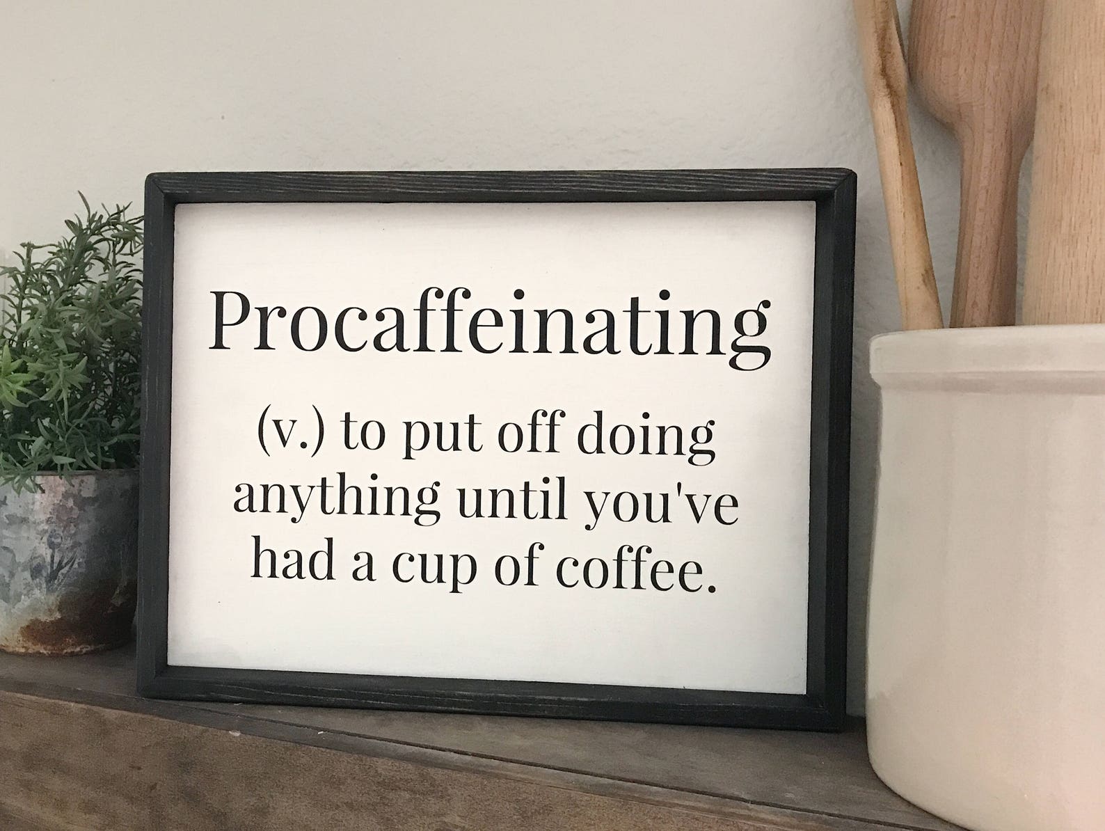 Procaffeinating Wood Sign Coffee Drinker Sign Wood Coffee - Etsy Canada