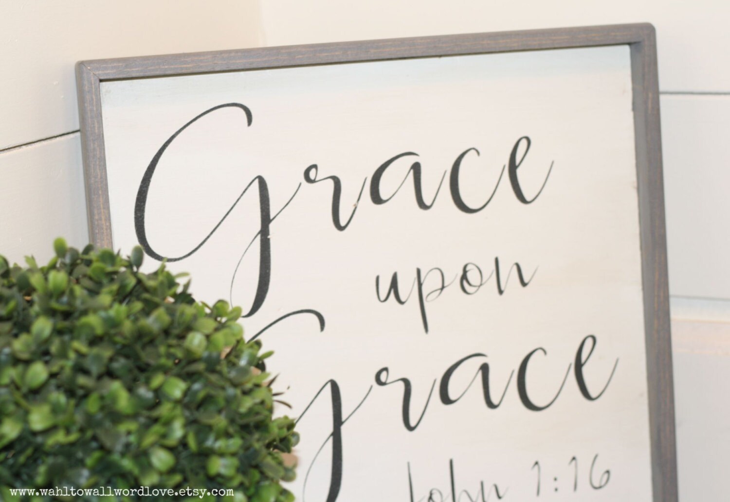 Grace Upon Grace Grace Wood Sign Wood Scripture Sign John - Etsy