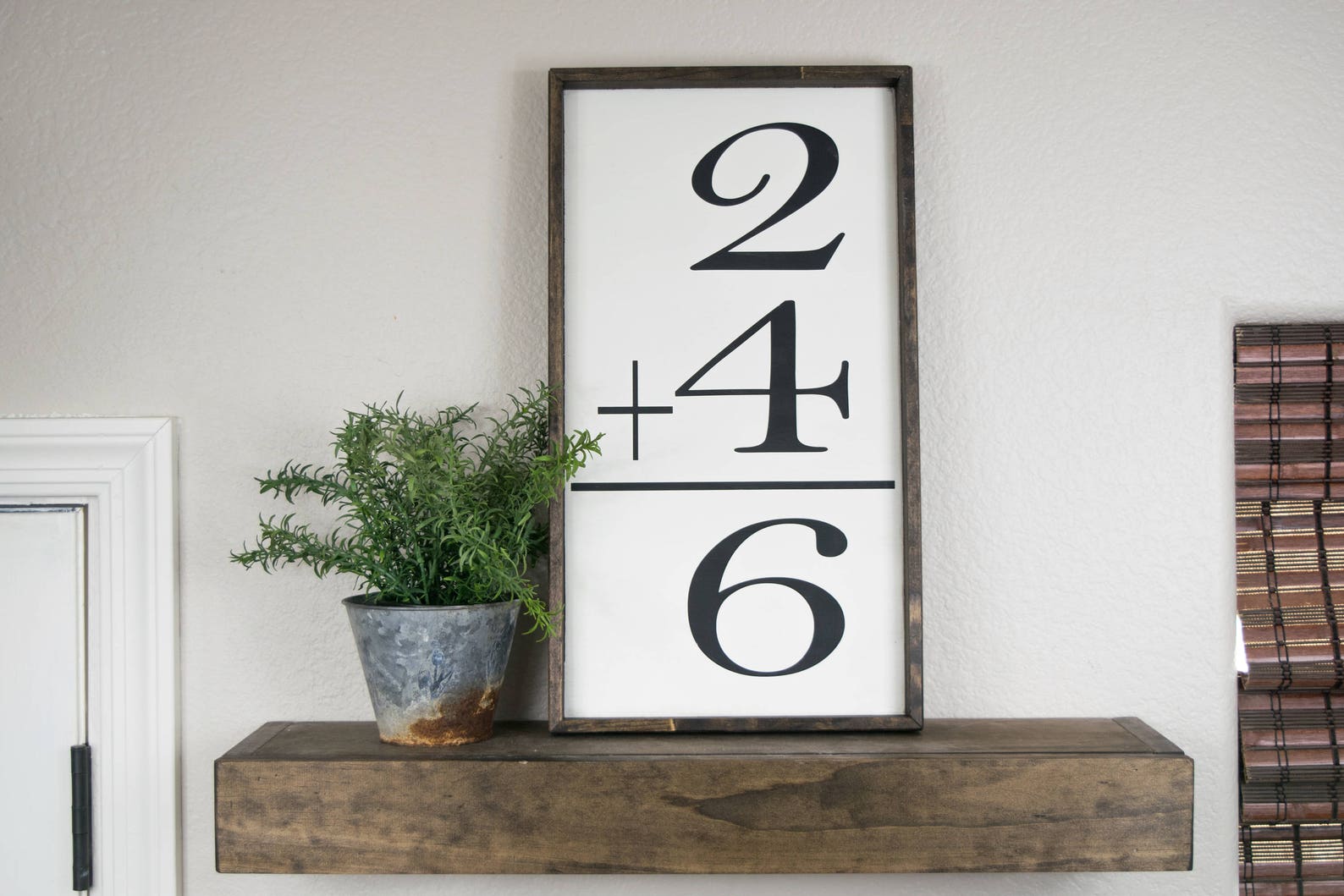 Math Flash Card Sign Family Number Sign 2 Plus 2 Addition - Etsy