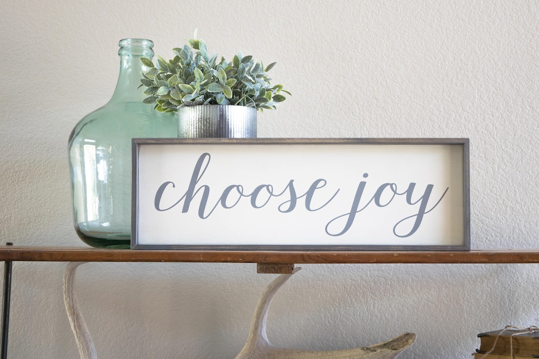 Choose Joy Sign, Wooden Joy Sign, Farmhouse Style Wood Sign, JOY Sign ...