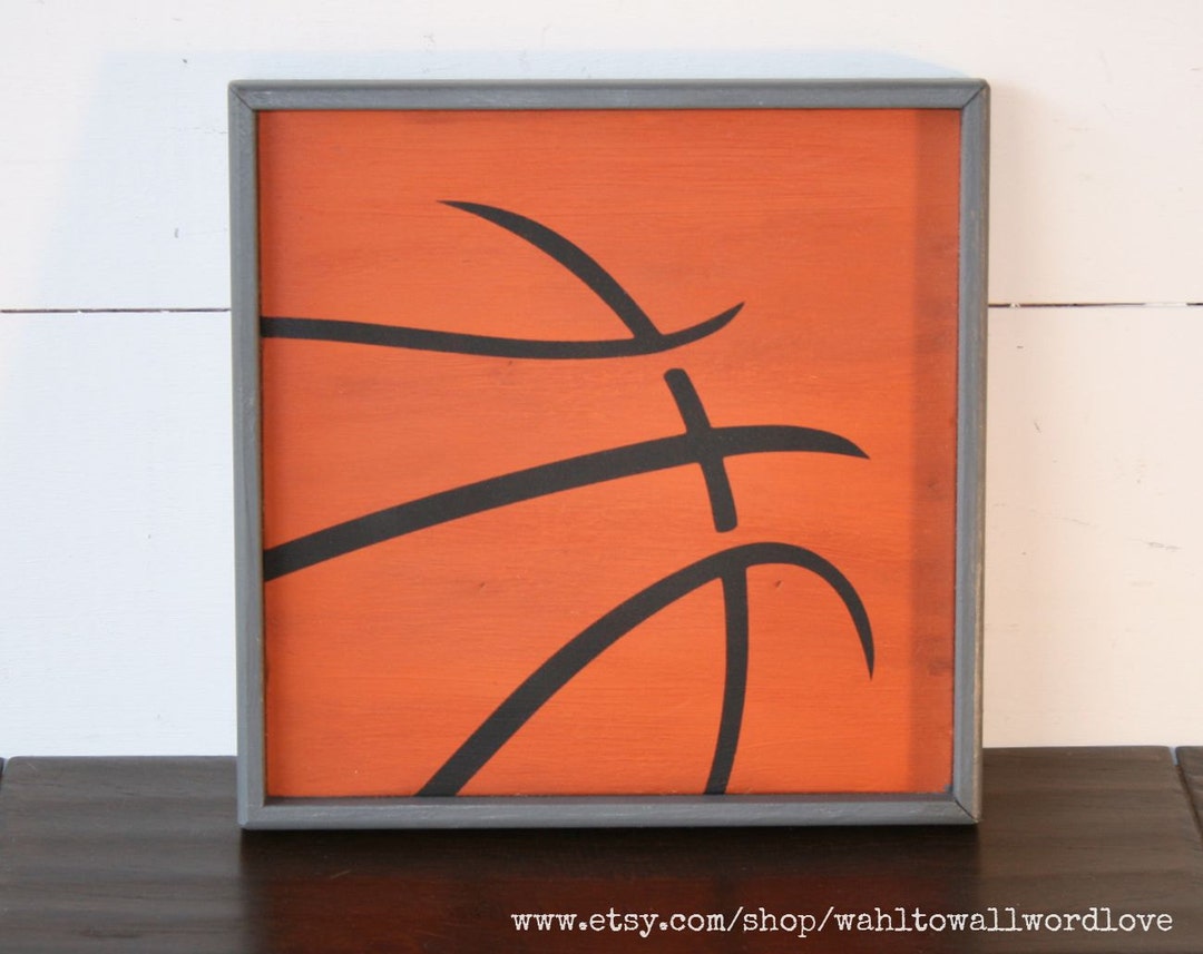 Basketball Sign | Sports Wall Art | Custom Sports Decor | Handpainted ...