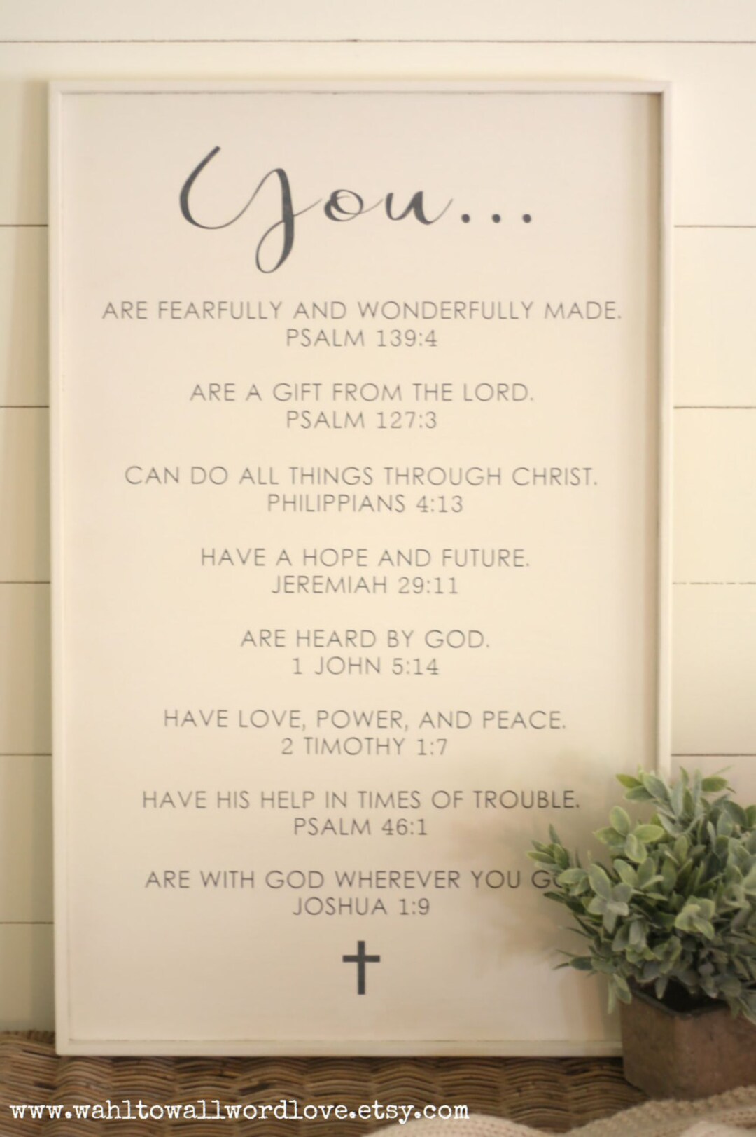 Bible Affirmations Sign, You Are a Child of God, You Are Fearfully and ...