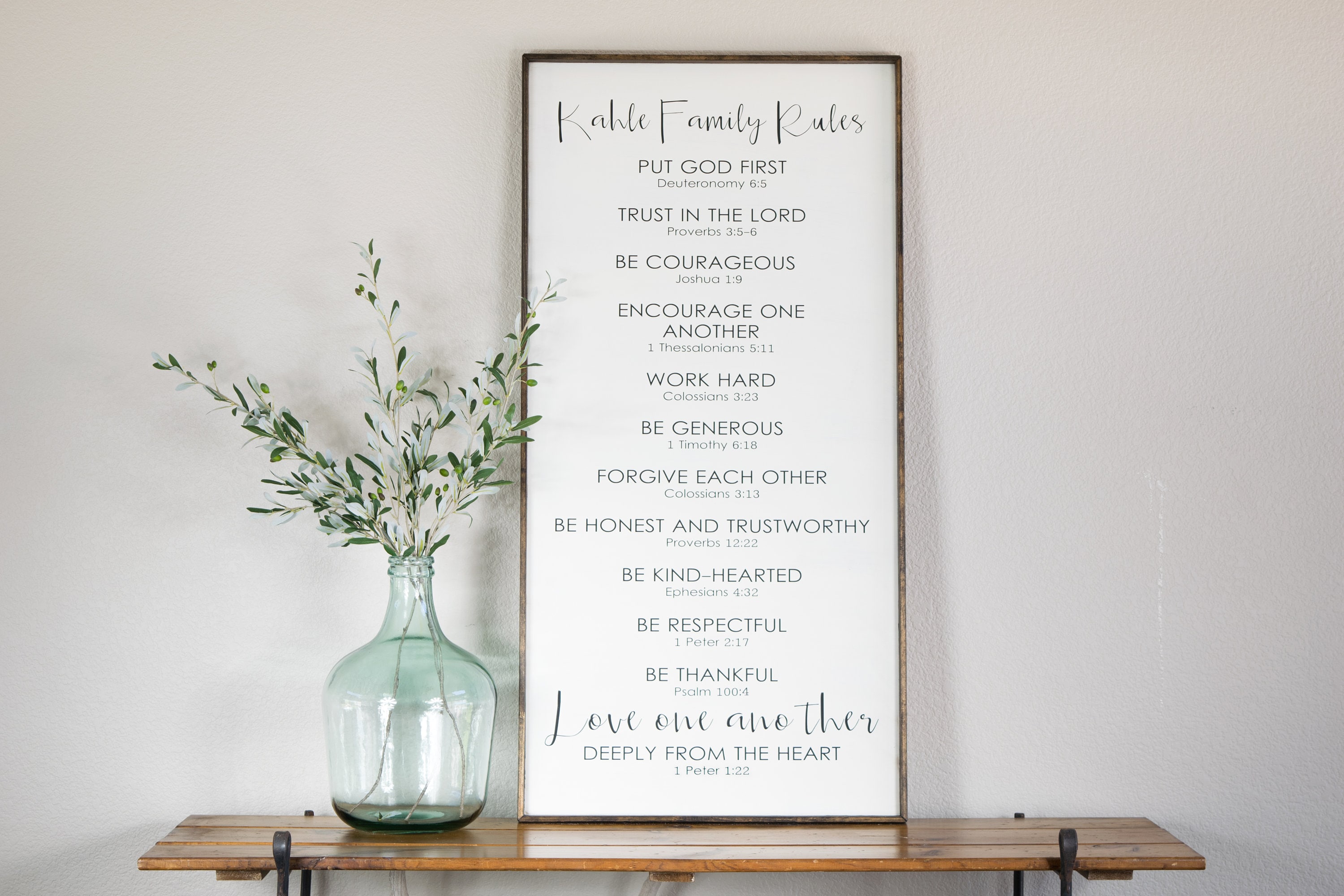 Family Rules Sign Personalized Family Rules Sign Wooden | Etsy