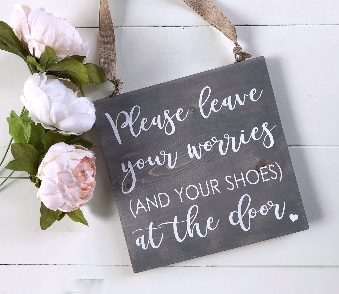 Home Décor Wall Décor Please leave your worries and your shoes at the ...