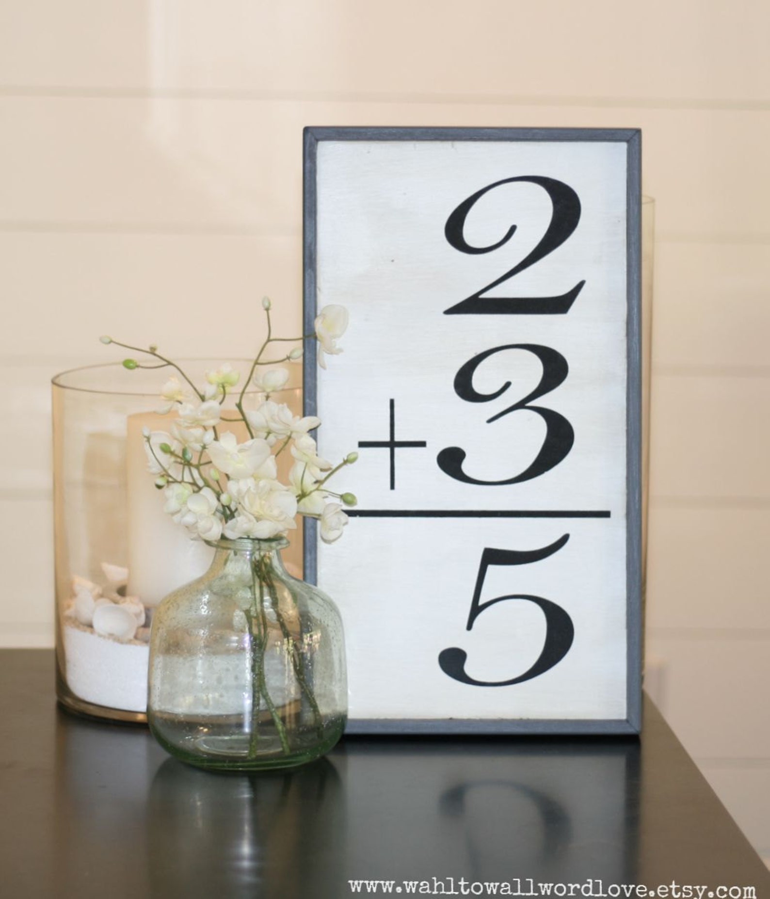 Math Flash Card Sign Family Number Sign 2 Plus 2 Addition - Etsy