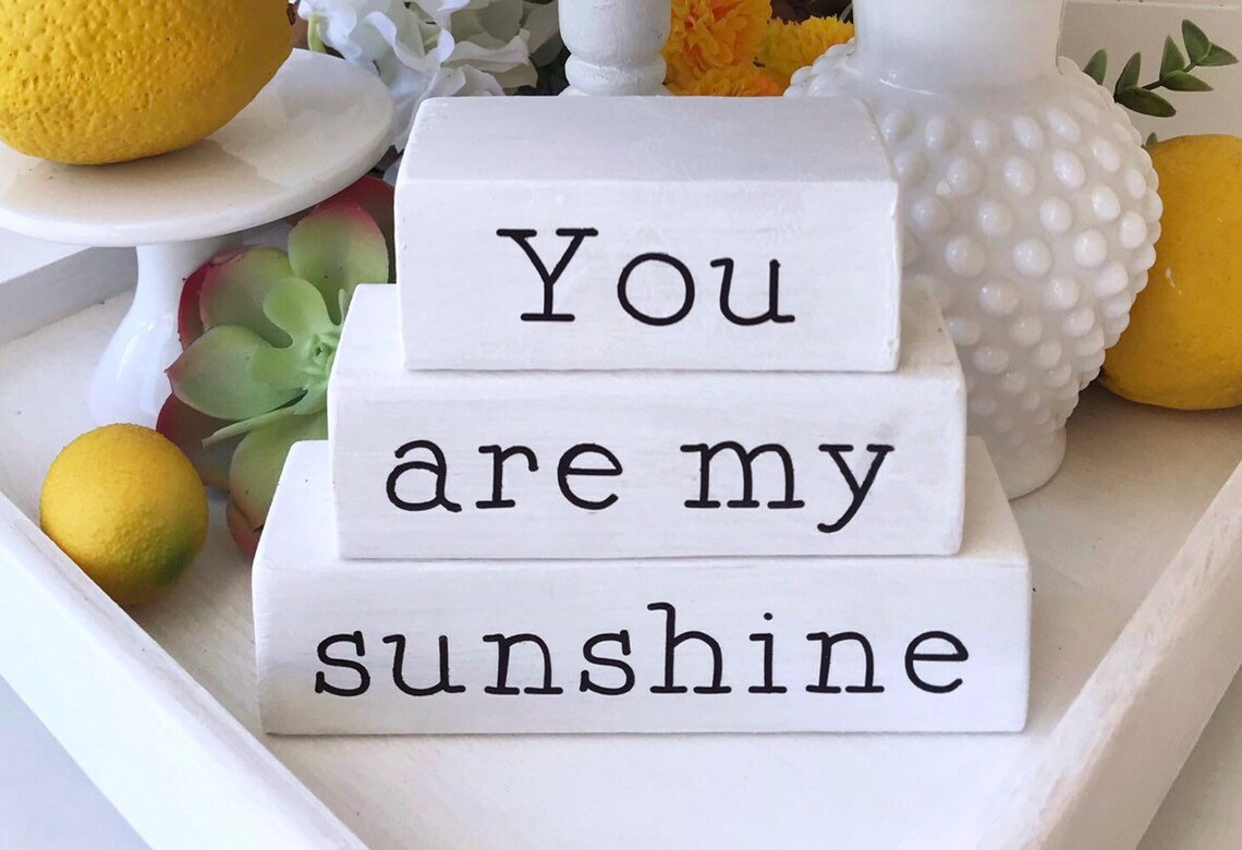 You Are My Sunshine Mini Wood Sign Blocks Small Kitchen - Etsy