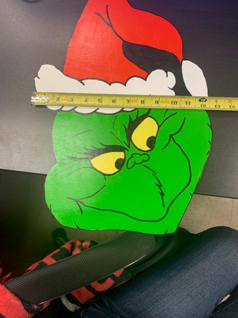 Handmade Grinch Fence Peeker, Christmas Decor - Etsy