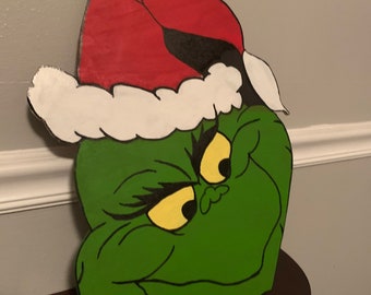 Grinch Tree Topper Head - Etsy