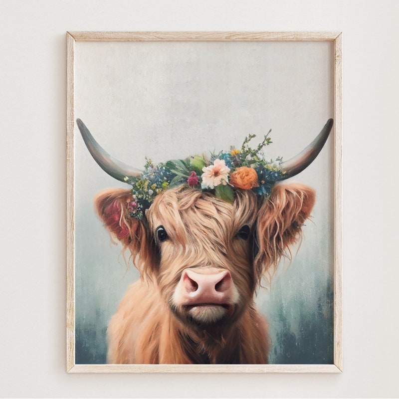 Highland Cow Wall Art - Etsy