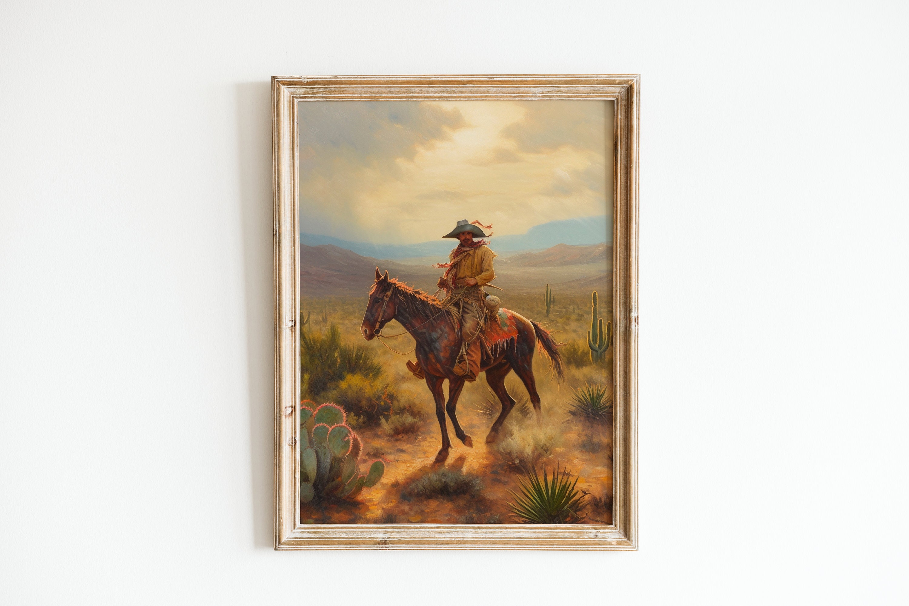 Cowboy Painting Gallery Wall Art Set | Bundle of 5 Cowboy Wall Prints ...