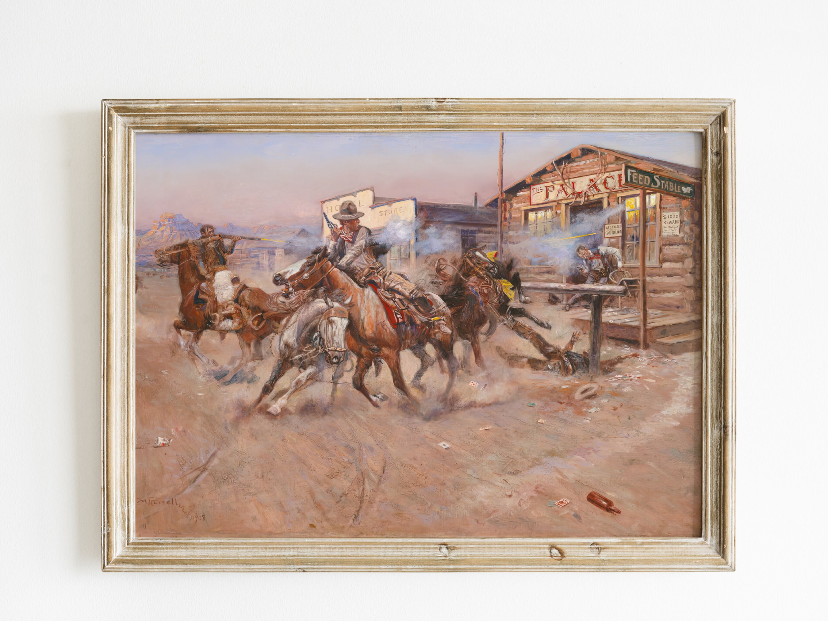 Western Shootout Painting