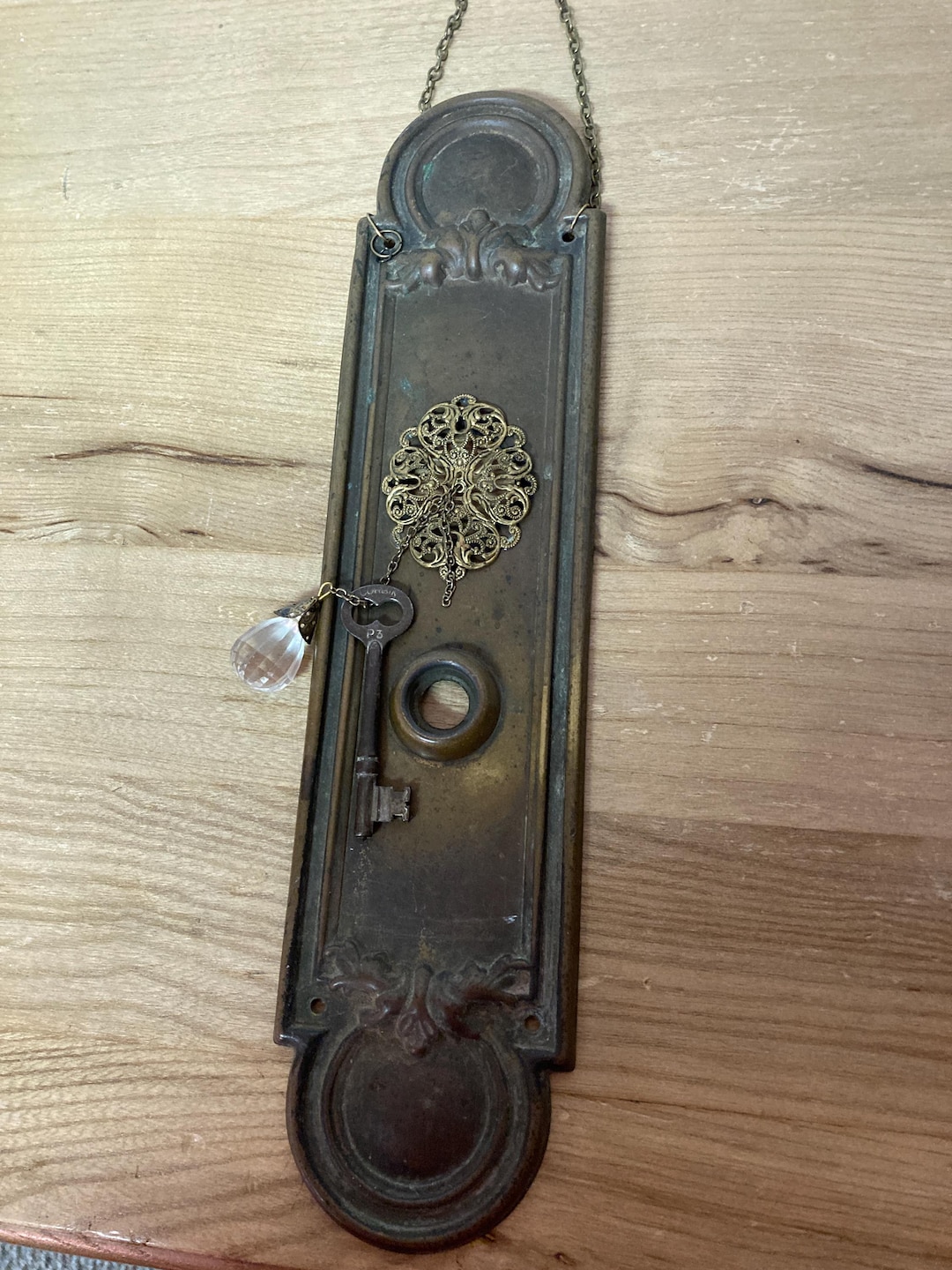 Old Door Handle Cover Plate With Key - Etsy