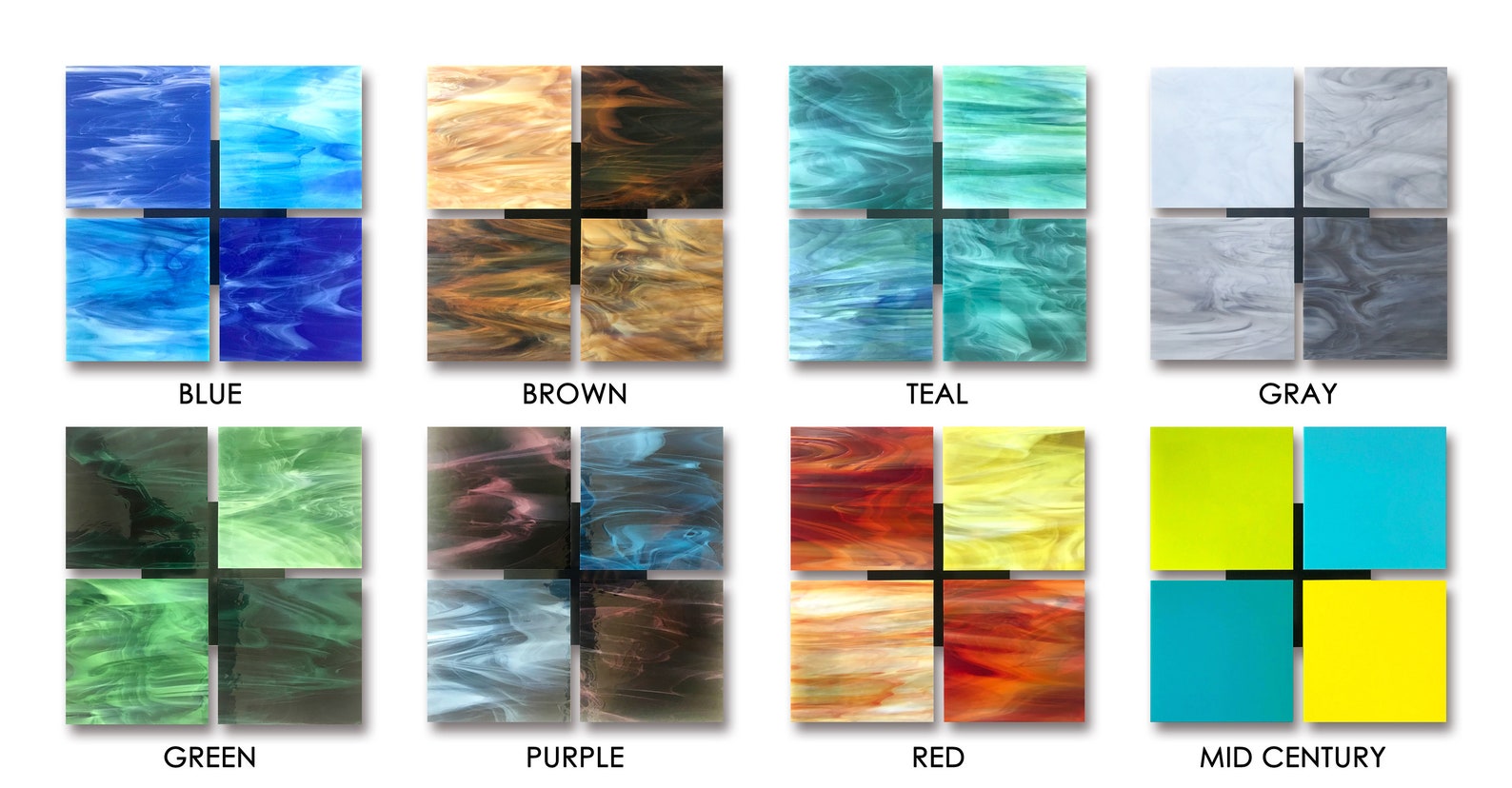 Glass Wall Sculpture "quads", Abstract, Modern Design, Wall Art 3D ...