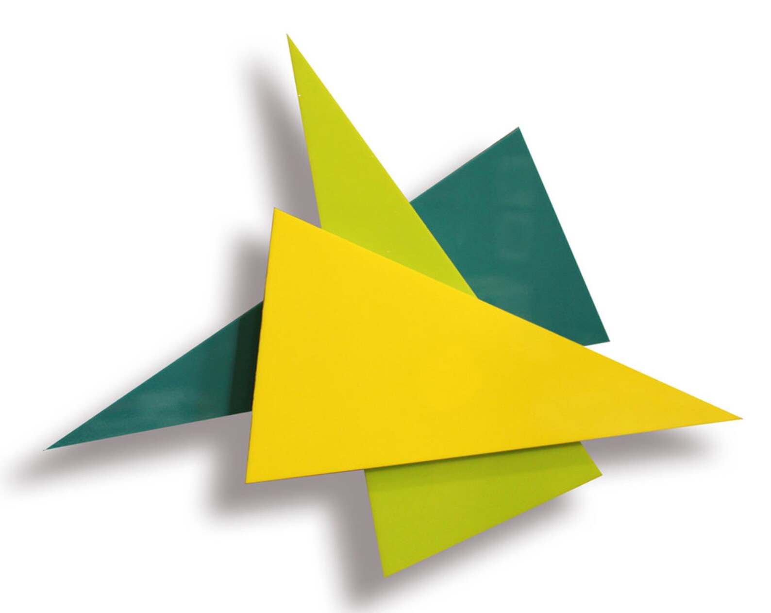 Glass Wall Sculpture "triangular Composition", Abstract, Modern Design ...