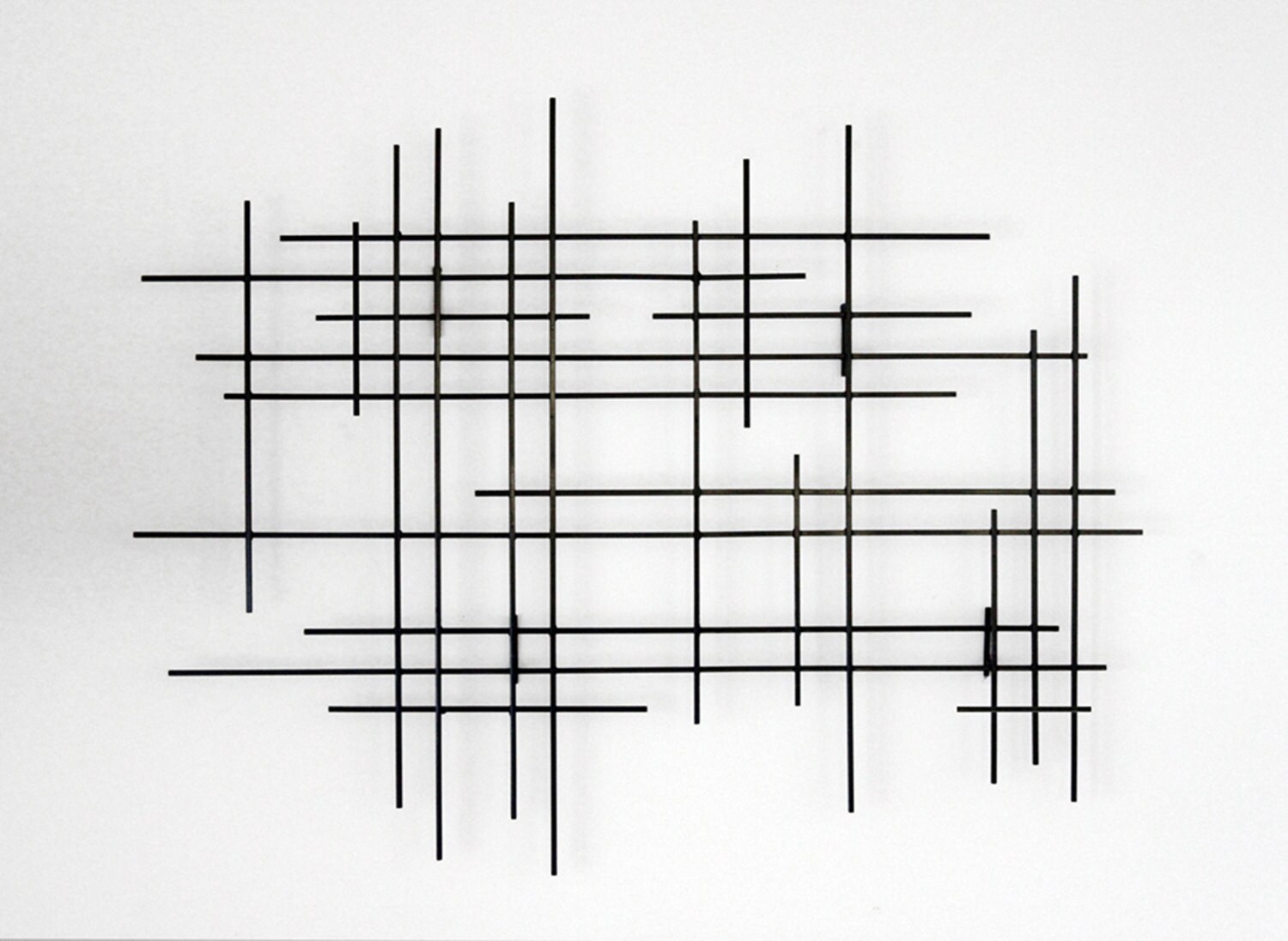Metal Wall Sculpture "linear I", Abstract, Modern Design, Wall Art 3D ...