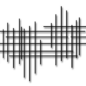 Metal Wall Sculpture "linear Ii" Abstract, Modern Design, Wall Art 3D ...