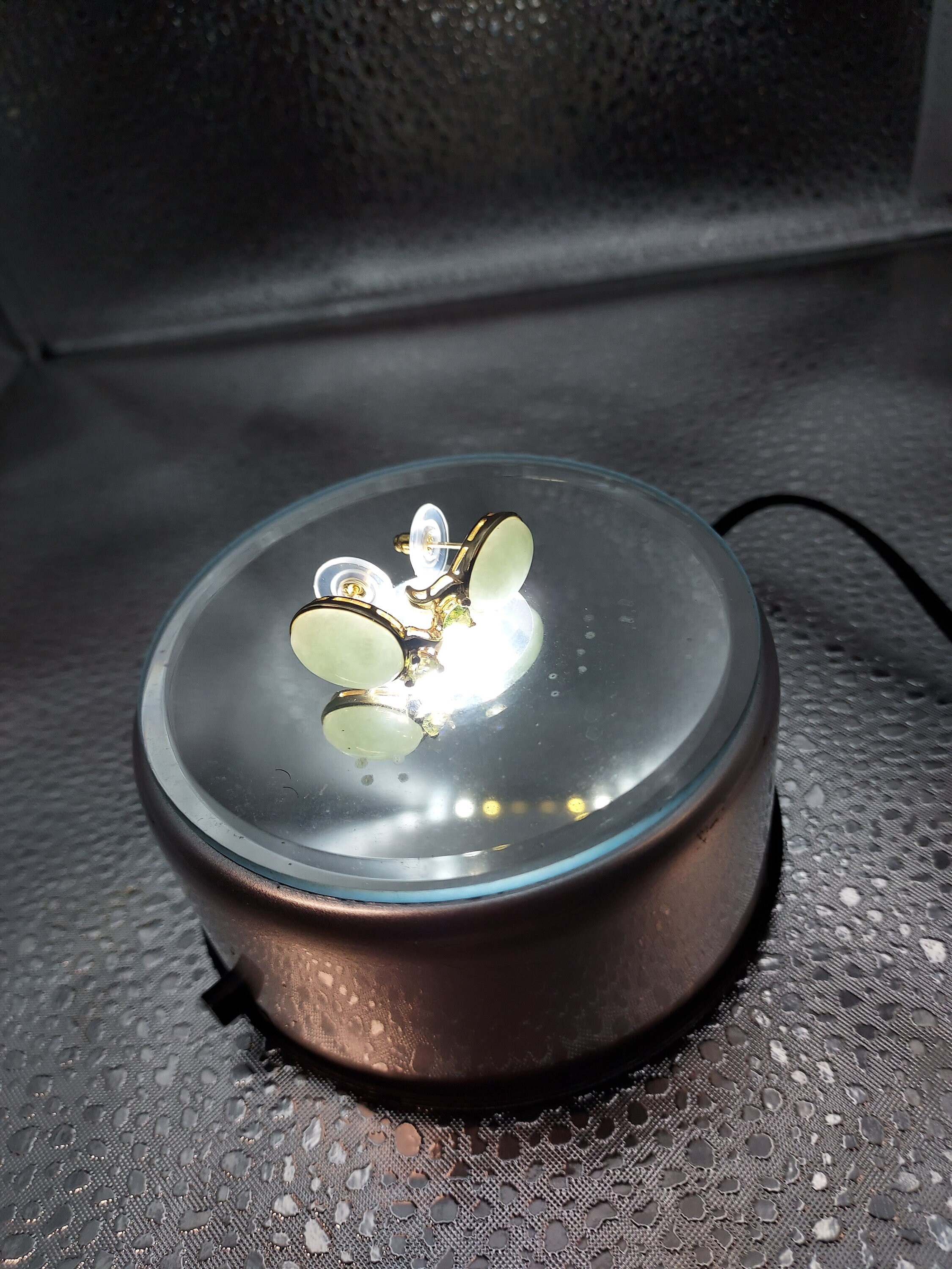 Jeweler Verified 14K Translucent Pale Green Jadeite and Green Peridot ...