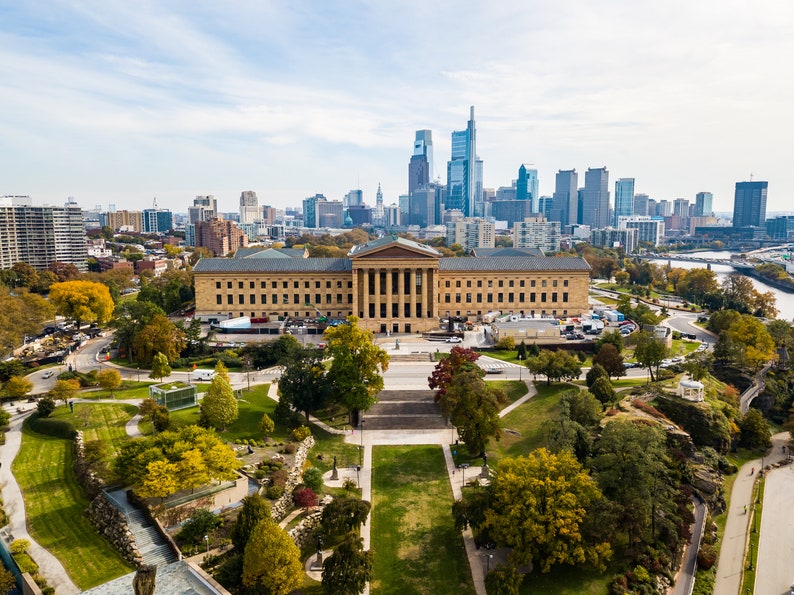 Philadelphia Art Museum Aerial Landscape Photo 2 - Etsy