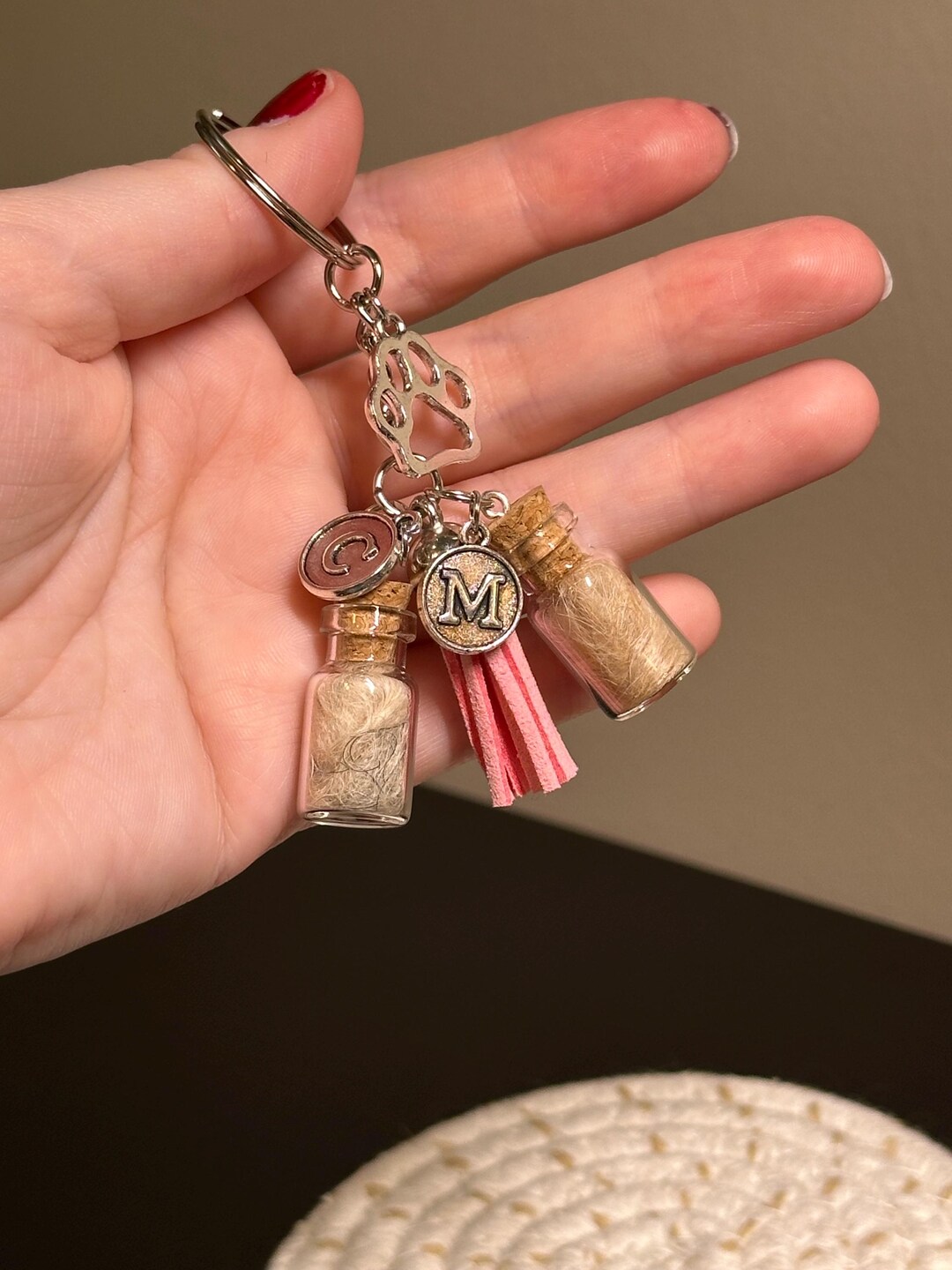 Personalized Dog Hair Keepsake Keychain/ornament - Etsy